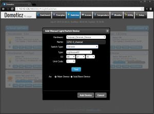 ESP8266 WiFi LED dimmer Part 4 of X: Configuring Domoticz - Intermittent Technology